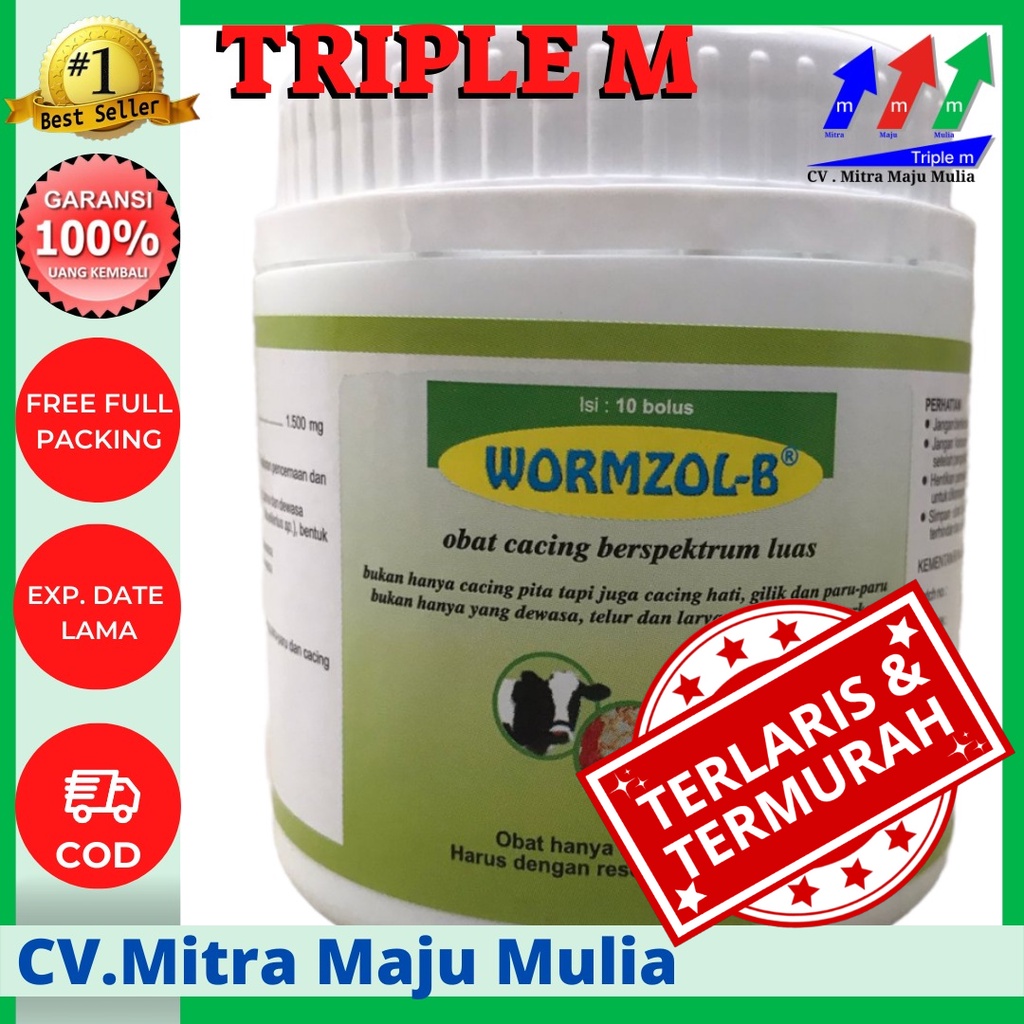 Jual WORMZOL B 10 BOLUS POT - Obat Cacing Cacingan Sapi Kerbau Kuda ...