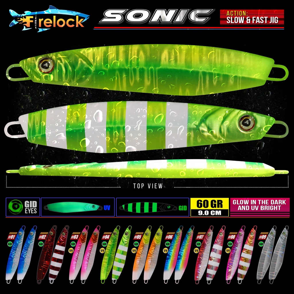 Jual EXTRA BONUS | UMPAN PANCING metal jig FIRELOCK SONIC II 60 / 80 GRAM Umpan Metal Jig Paling ...