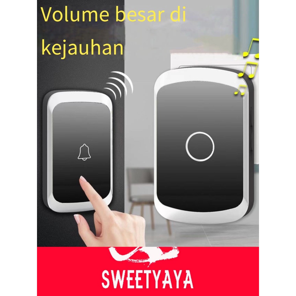 Jual Bel Rumah Wireless Waterproof Door Bell Pintu 1 Receiver A20\Bel ...