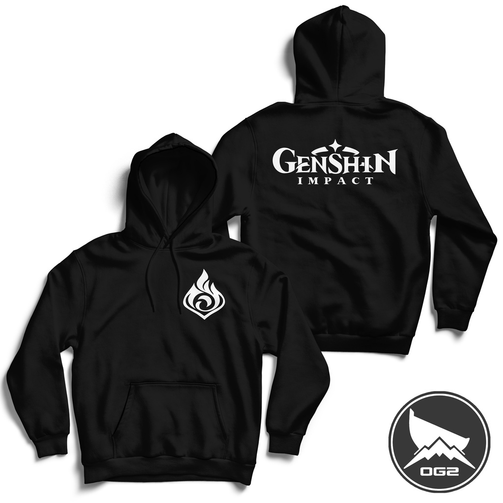 Jual Hoodie game logo pyro gensin impact G039 jaket pria wanita OG2 2B ...