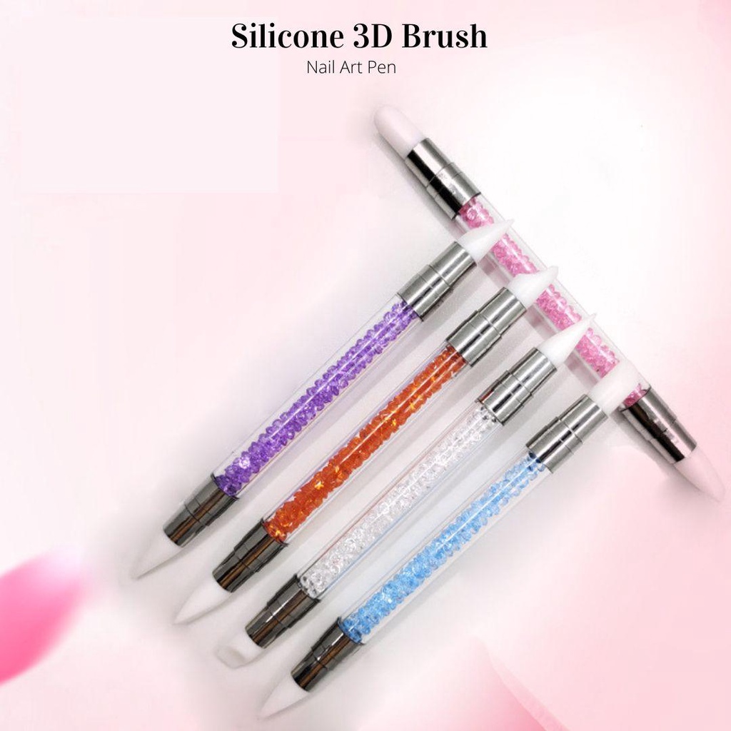 Jual Silikon nail art / Brush Nail Art untuk buat 3d / kuas silicon for ...