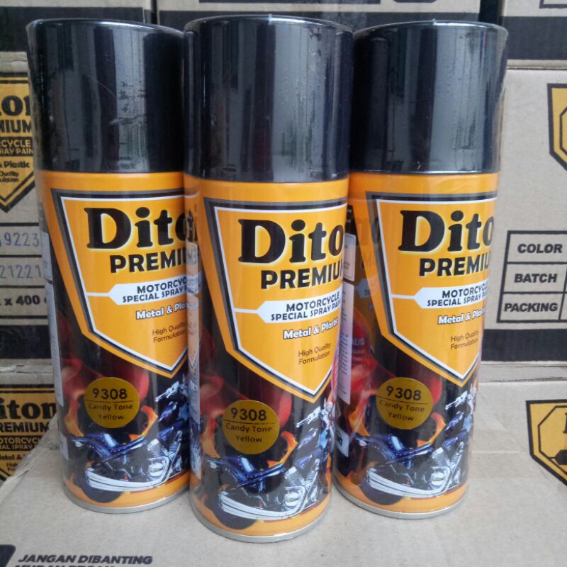 Jual Pilox Diton premium candytone yellow 9308 400cc candy tone kuning ...