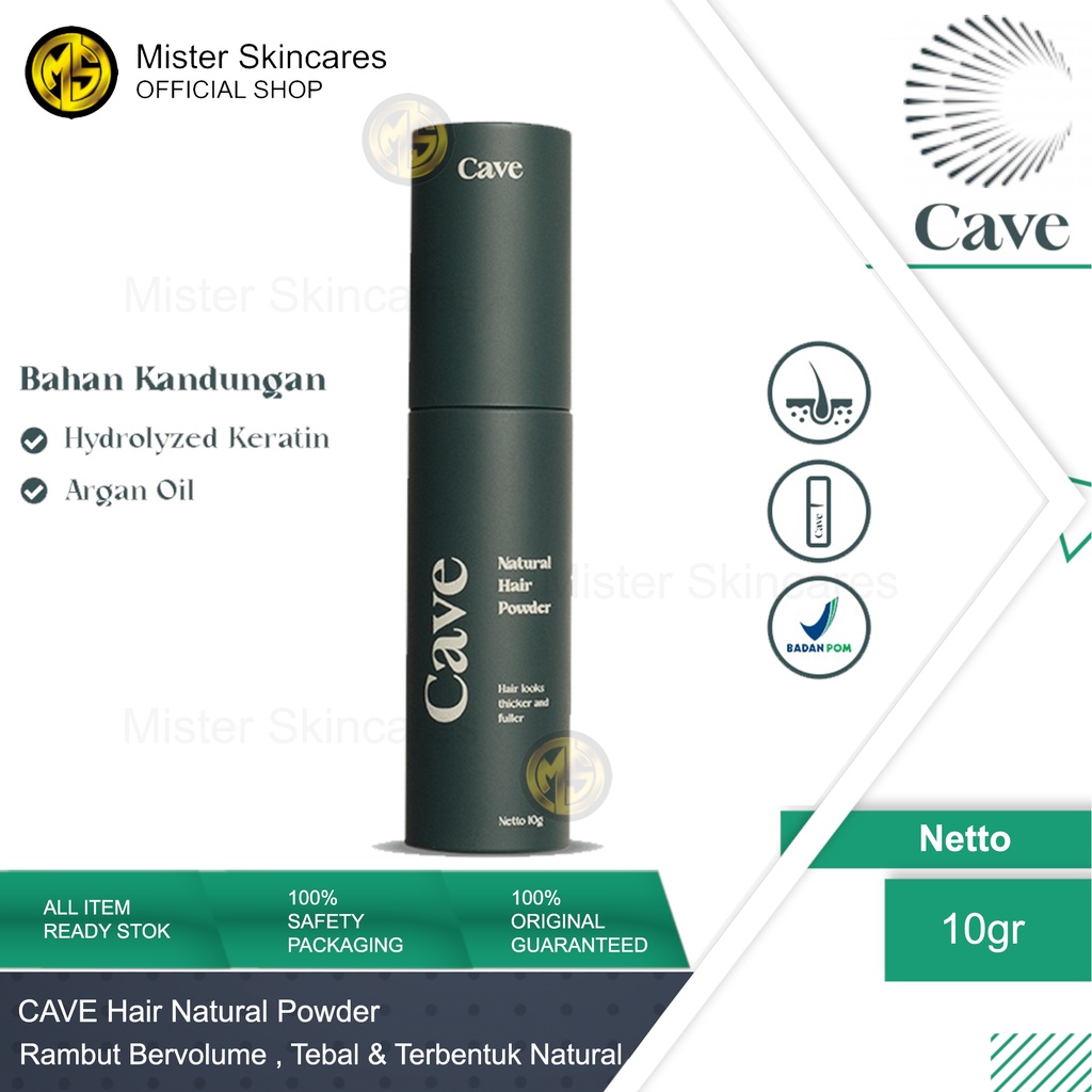 Jual Cave Natural Hair Powder 10 gr - Membuat Rambut Lebih Bervolume ...