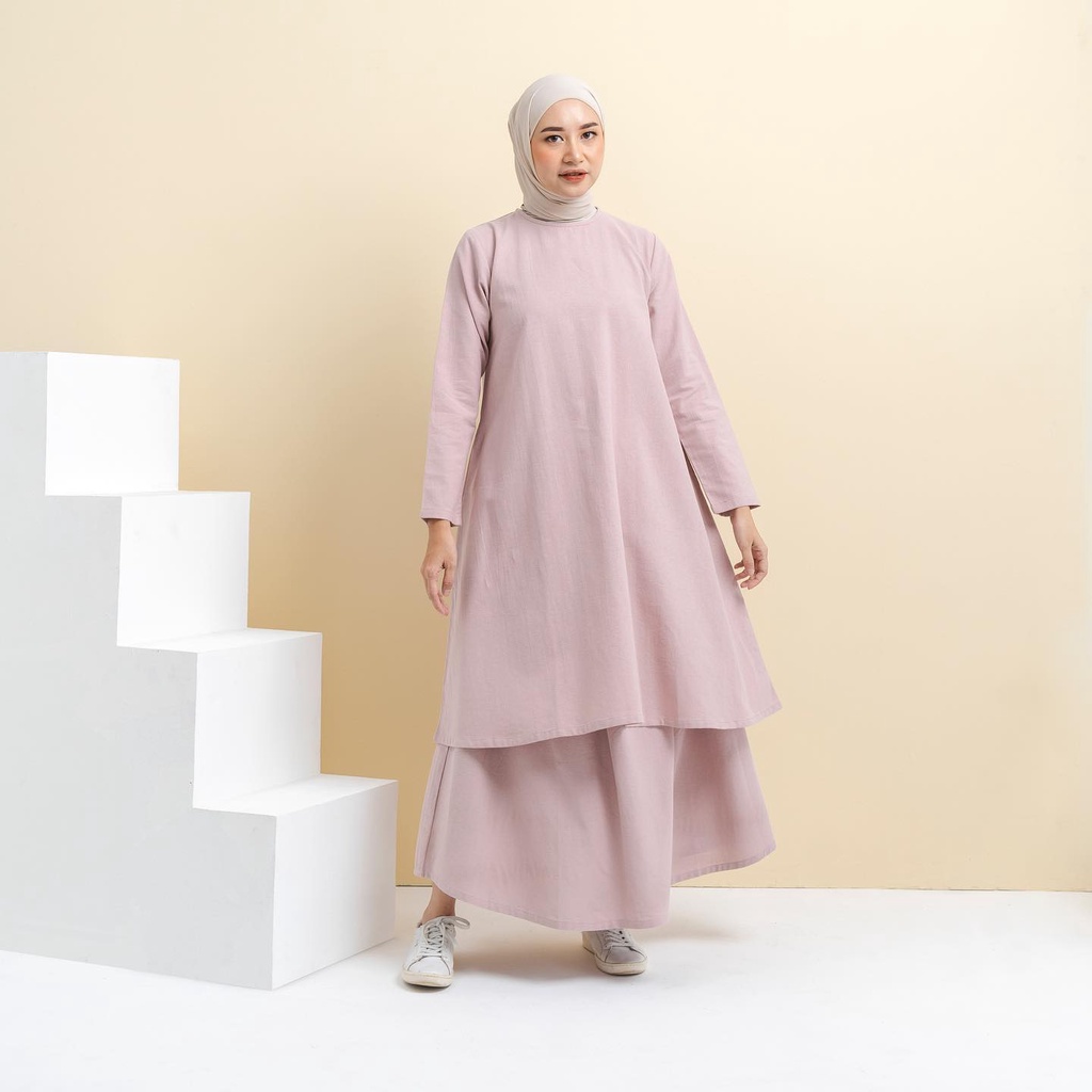 Jual AKARINARA BLUSH PINK / SET BAJU MUSLIM WANITA / SETELAN MUSLIMAH ...