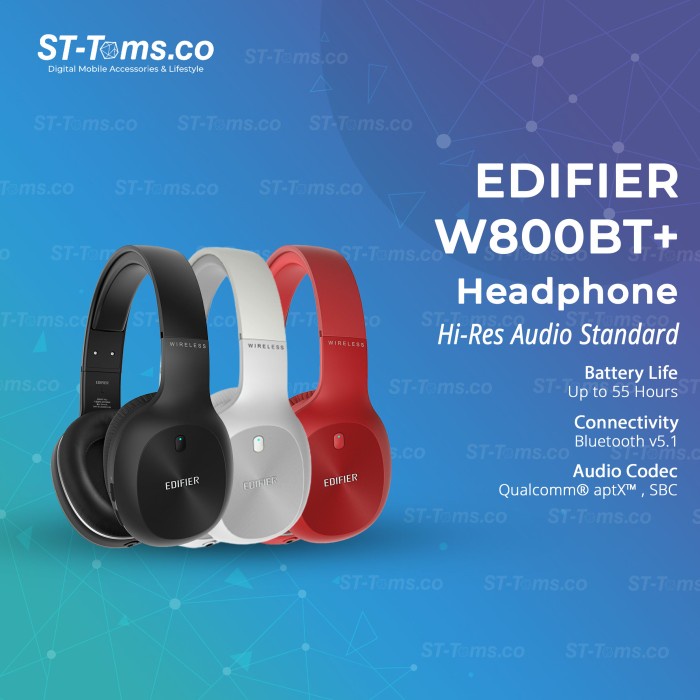 Jual Edifier W800BT Plus / W 800BT+ Wireless Headphones Qualcomm Aptx ...