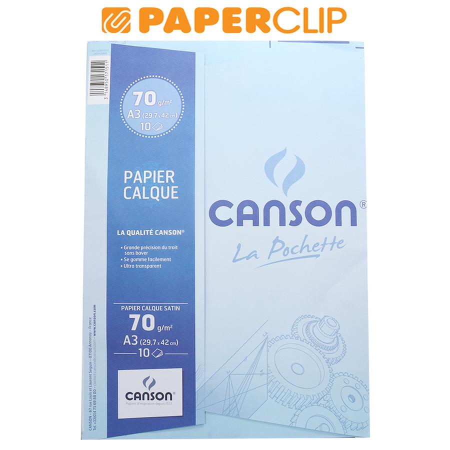 Jual KERTAS KALKIR / TRACING PAPER CANSON LA POCHETTE A3 10SHEETS ...