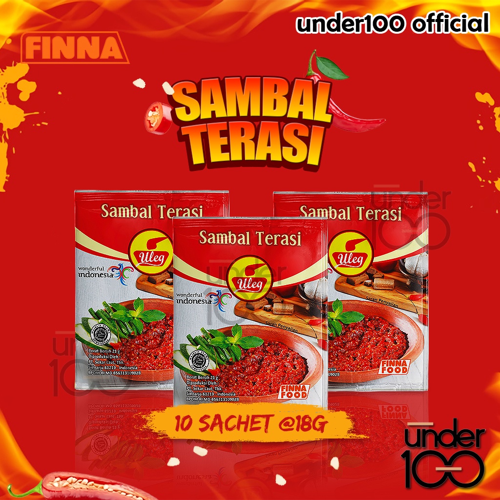 Jual Under100 FINNA Sambel Uleg Saset 18g Renceng Sambal Uleg Terasi ...