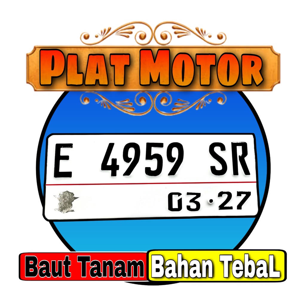Jual Plat nomor motor PUTIH FONT TERBARU / baut tanam / proses cepat ...