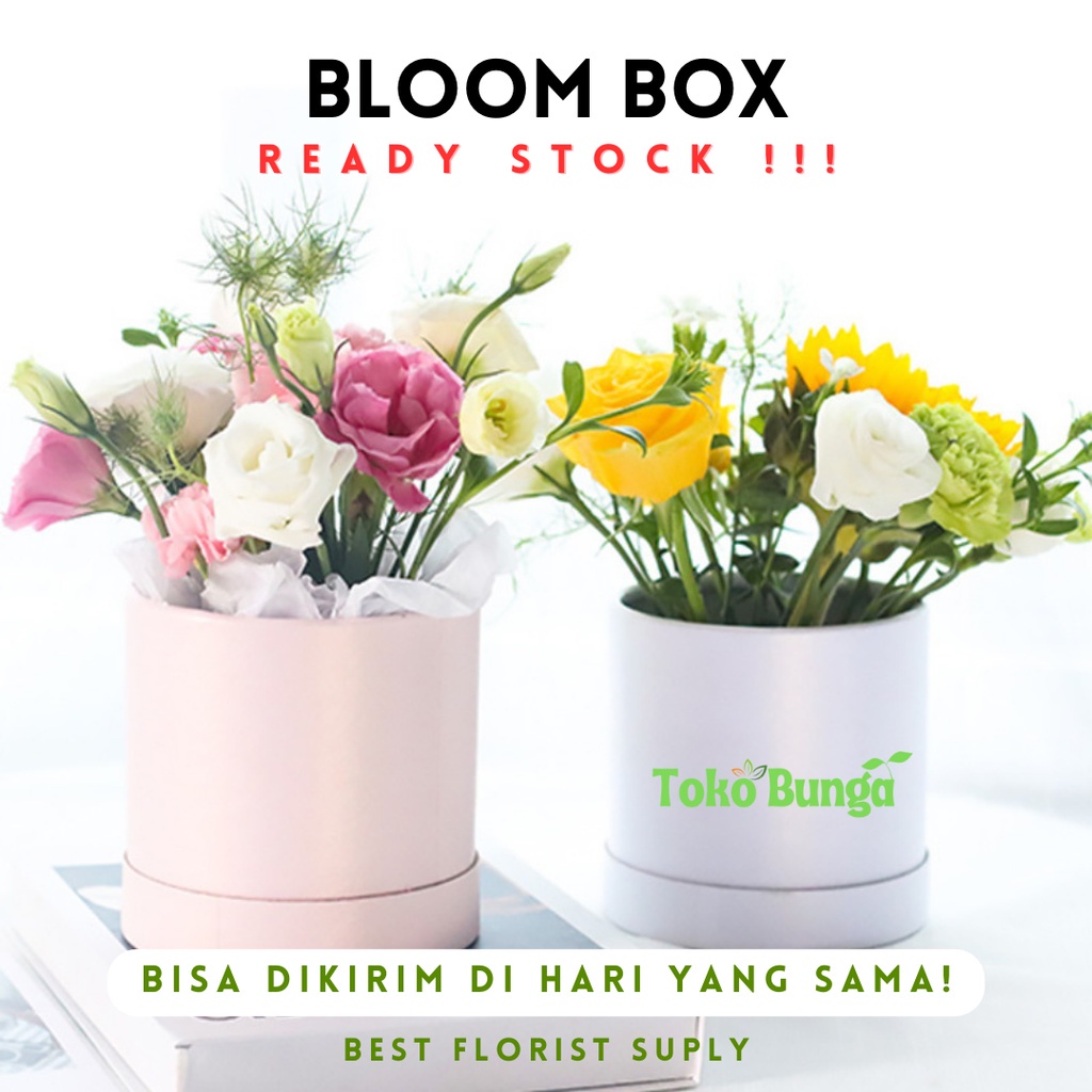 Jual Mini Round Bloom Box Diameter 11 cm/ Bloom box Bunga/box buket ...