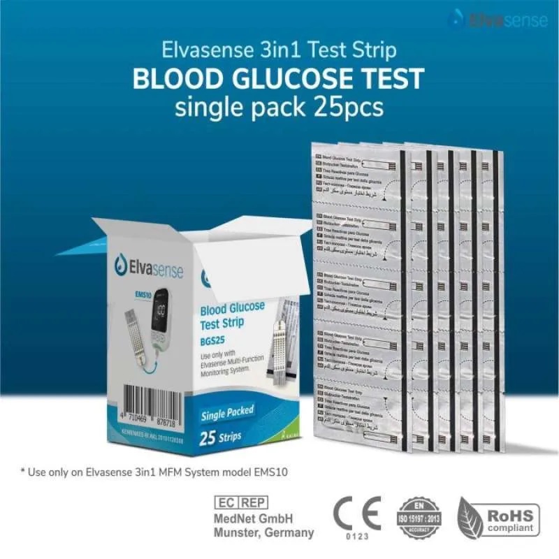 Jual Strip Gula Darah isi 25's Elvasense / Blood Glucose Strip | Shopee ...