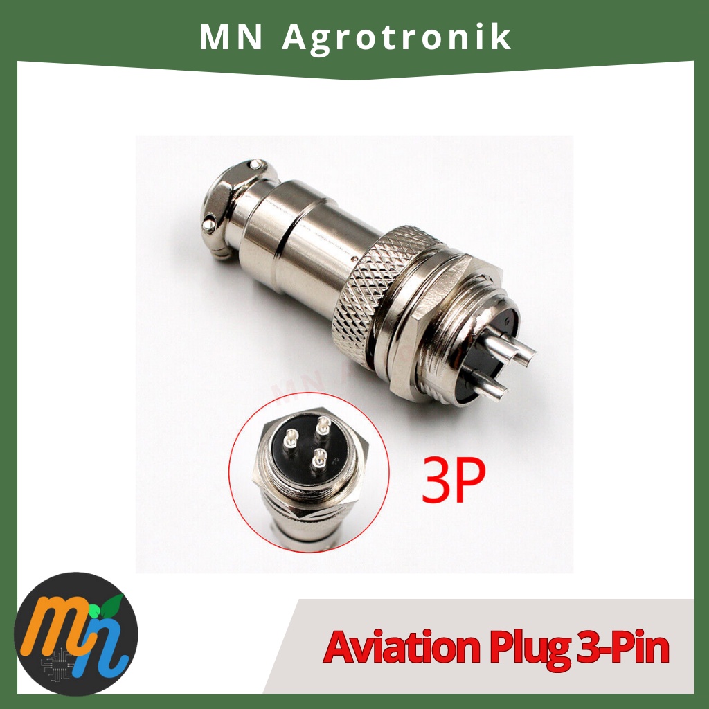 Jual Aviation Plug 2-Pin, 3-Pin, 4-Pin 16mm GX16-4 Metal Set Male Female Panel Connector ...