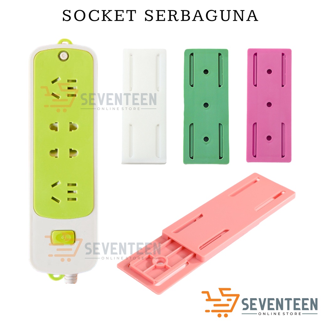 Jual SEVENTEEN HOLDER STOP KONTAK COLOKAN REMOTE AC MODEM TEMPEL ...