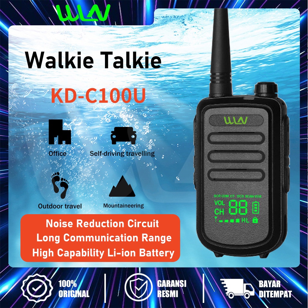 Jual HT WLN Walkie talkie HT Two-Way Radio Layar LED KD - C100U ( isi 1 ...