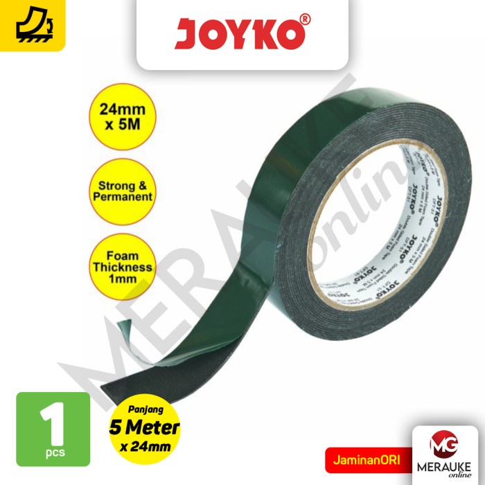 Jual JOYKO Double Sided Tape Foam 24 mm x 5 m DFT-51 Hitam | Shopee Indonesia