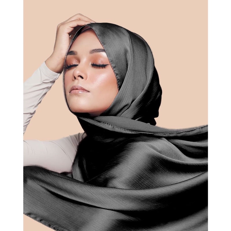 Jual Pashmina Satin Silk Malaysian Credenza Luxury Textured Premium ...