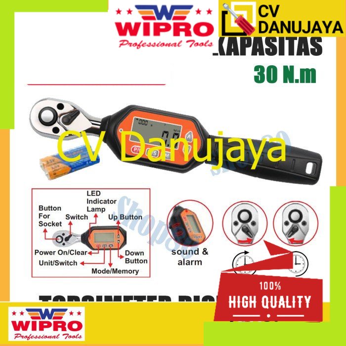 Jual Wipro Torsi Torsimeter Meter Digital Mini Kunci Momen Torque Meter ...