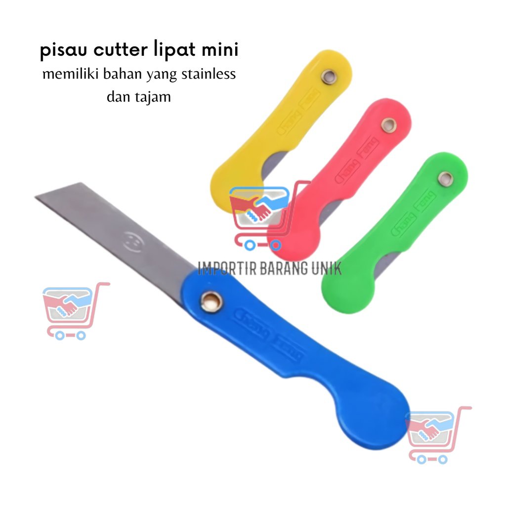Jual IMB-G313- Pisau Cutter Lipat Mini / Foldable Knife / Alat Bantu ...