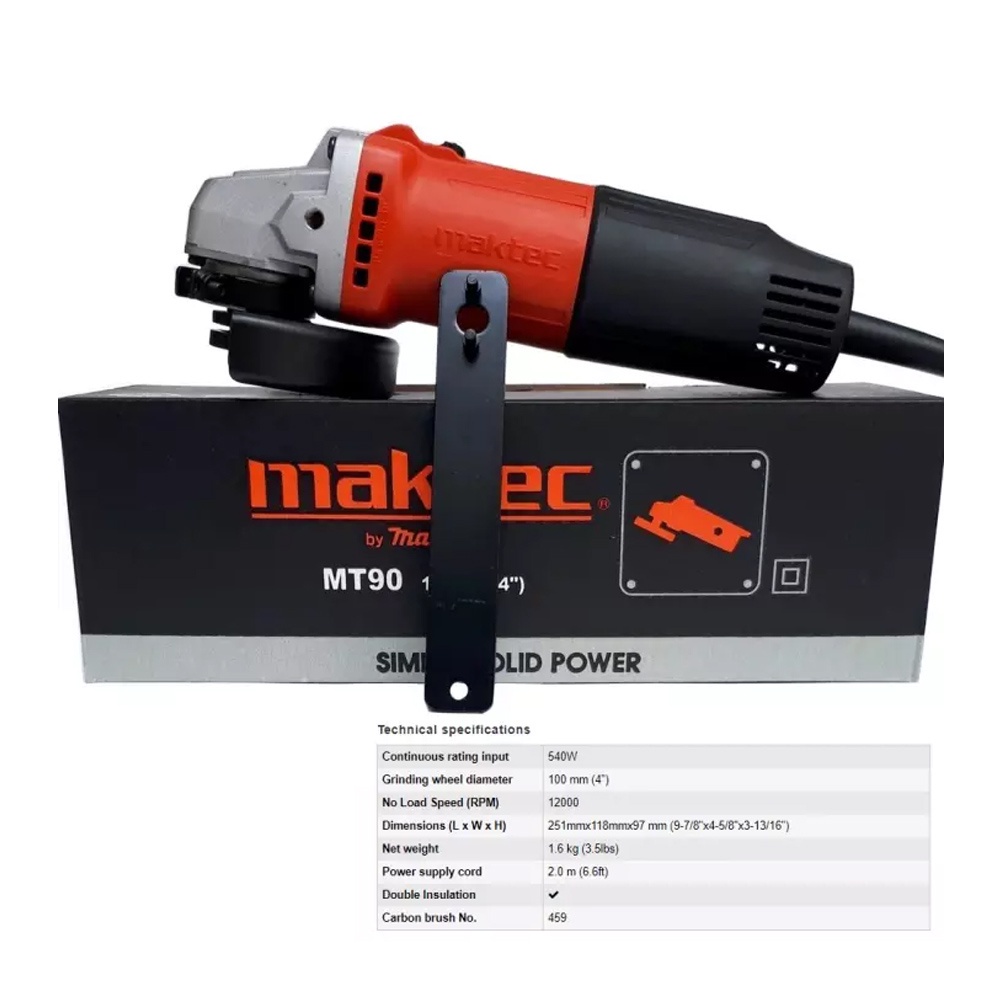 Jual Maktec MT90 Mesin Gerinda Tangan 4 Inch Angle Disc Grinder Gurinda Grinda Grenda Listrik ...