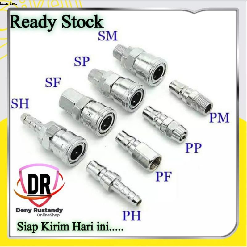 Jual Quick coupler SAMBUNGAN SELANG ANGIN Spray Gun Kompresor PF20 SF20 SH20 PH20 SM20 PP20 PM20 ...
