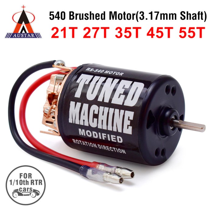 Jual Austar tuned machine 540 21T 27T 35T 45T 55T Brushed Motor for 1/ ...