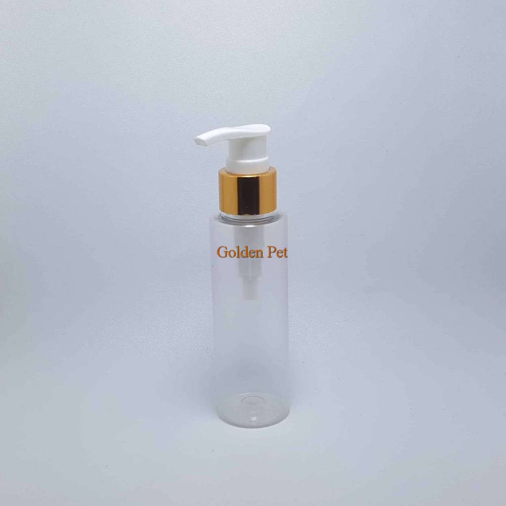 Jual Botol Pet 100 Ml Rf Panjang Natural Frossted Pump Lotion Chrome ...