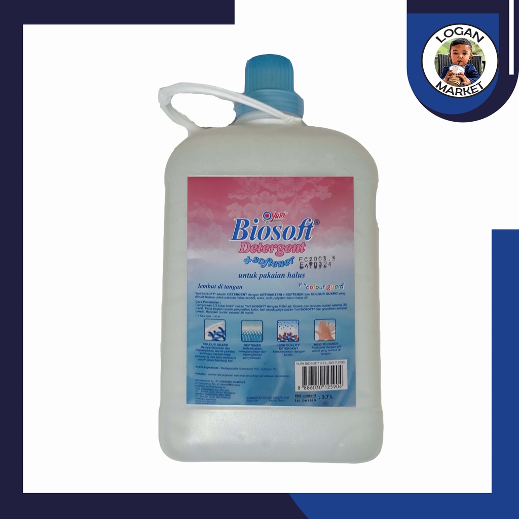 Jual Yuri Biosoft Detergent Deterjen + Plus Softener 3.7 3,7 Liter | Shopee Indonesia