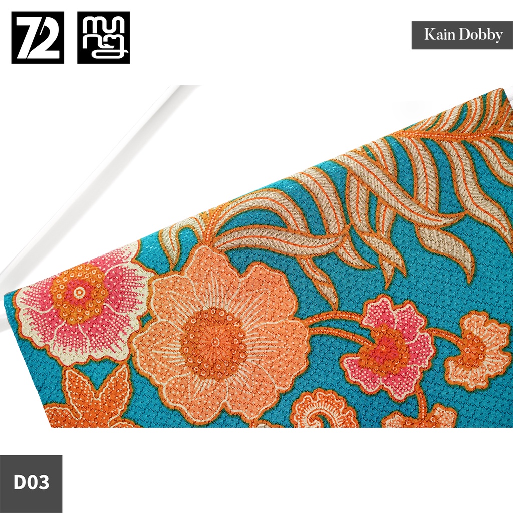 Jual KAIN BATIK PREMIUM Dobby Motif Kembang Palem Warna Biru Muda ...