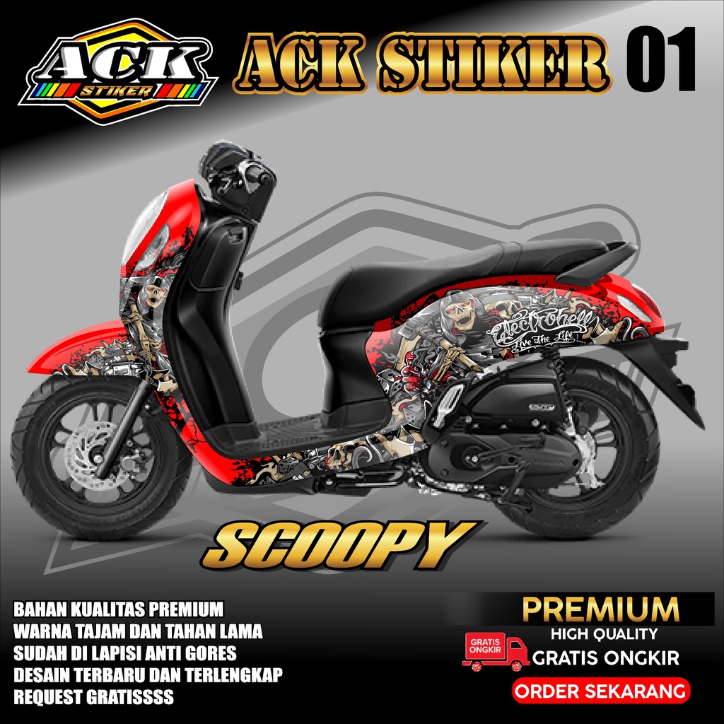 Jual Decal Sticker - Dekal Stiker Motor Honda All New Scoopy 2021 ...