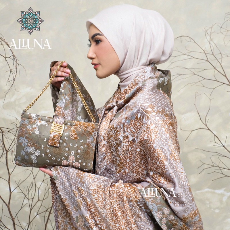Jual ALLUNA - Mukena Dewasa Motif 3in1 Silk Mewah Lafaya Series | Shopee Indonesia