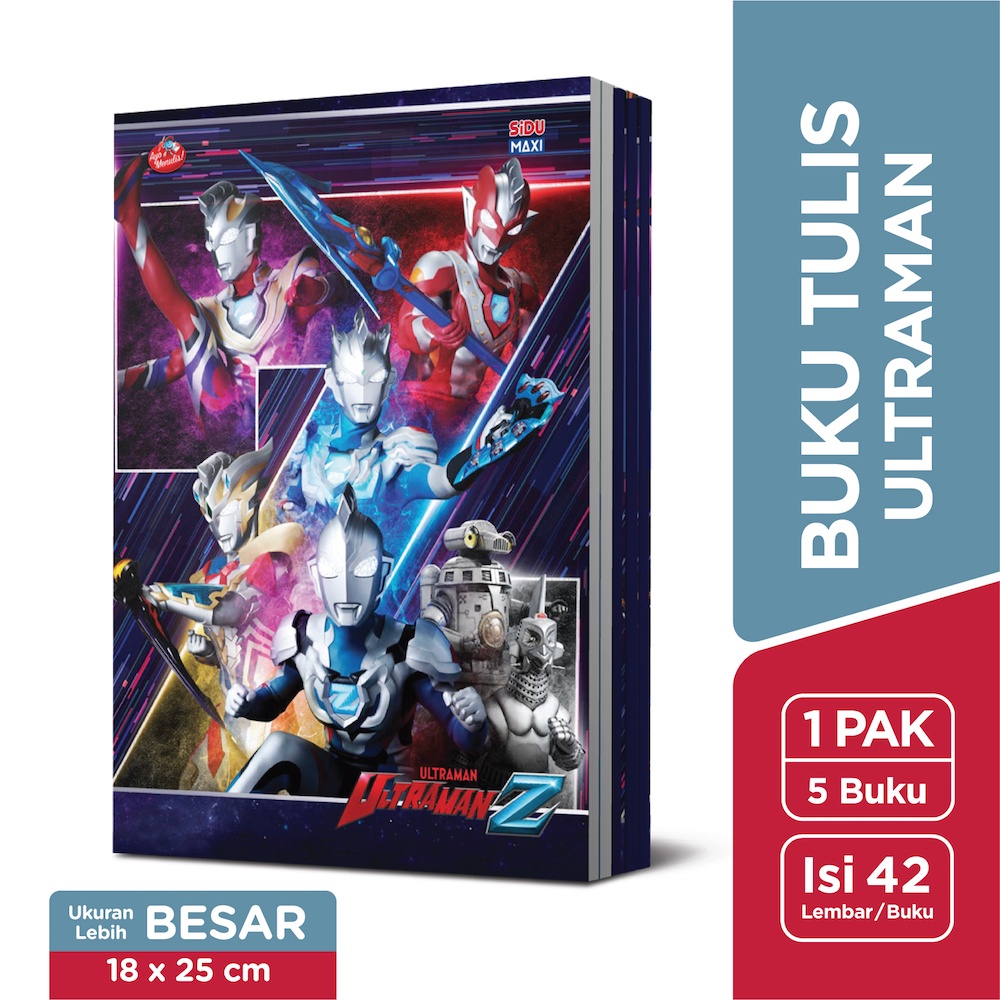 Jual SiDU Maxi Buku Tulis Ultraman 42 Lembar - 5 buku SDU EB 42 MXUL ...