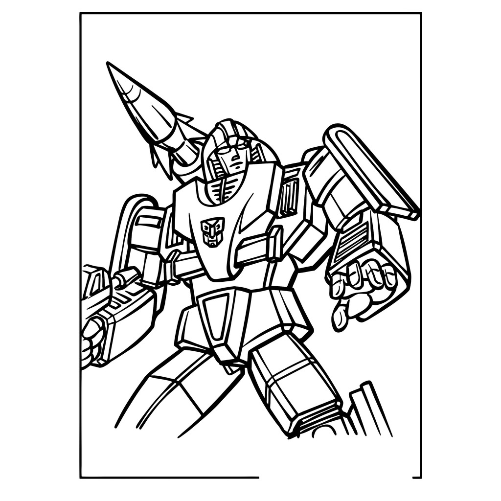 Jual Gambar Mewarnai ~ ROBOT/ Seketsa Lukis / Drawing Sketch / Sketsa ...