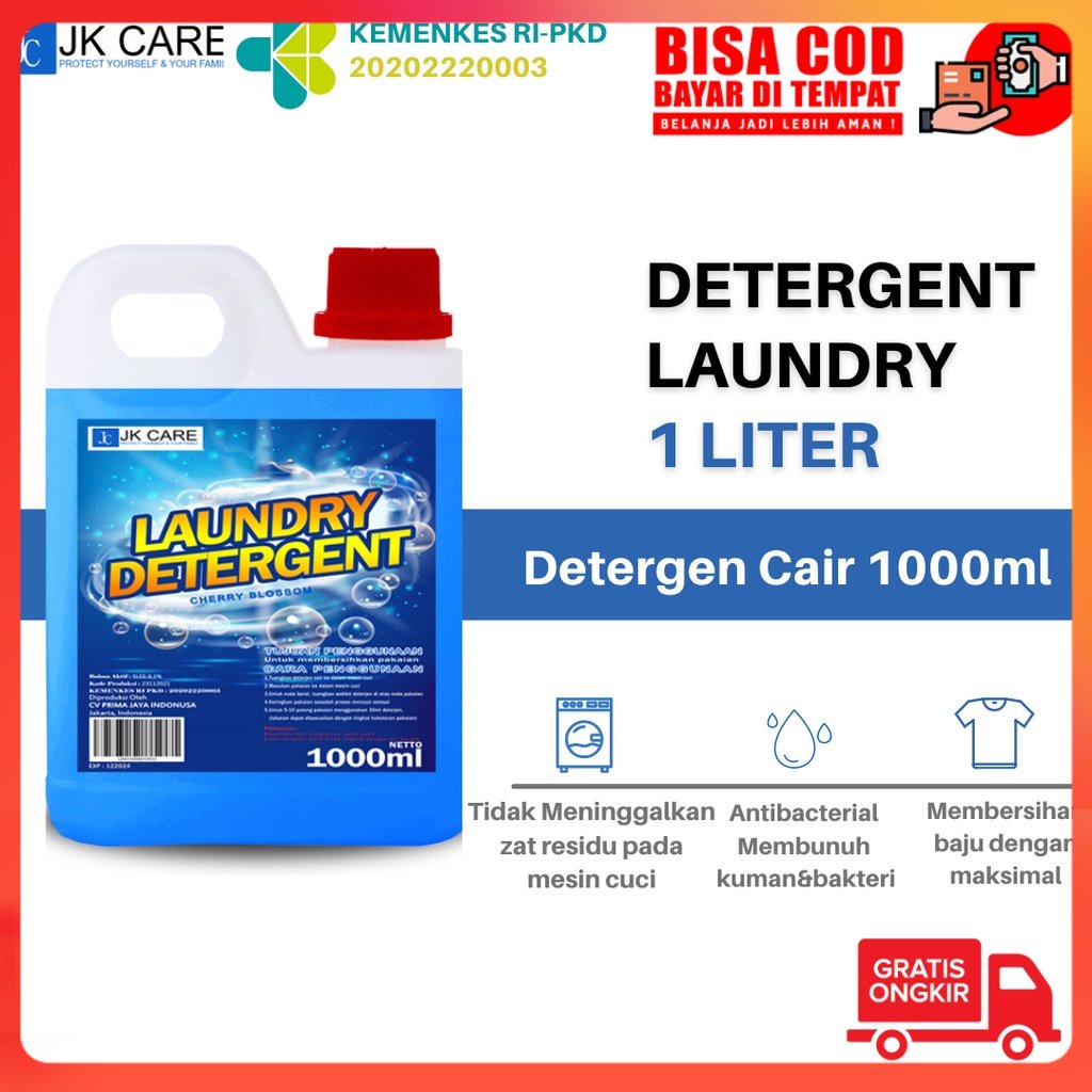 Jual Sabun Cuci Laundry Detergen Cair (Liquid Detergent) 1L | Shopee ...