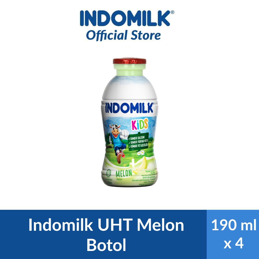 Jual Indomilk Melon Botol 190ml x 4 | Shopee Indonesia