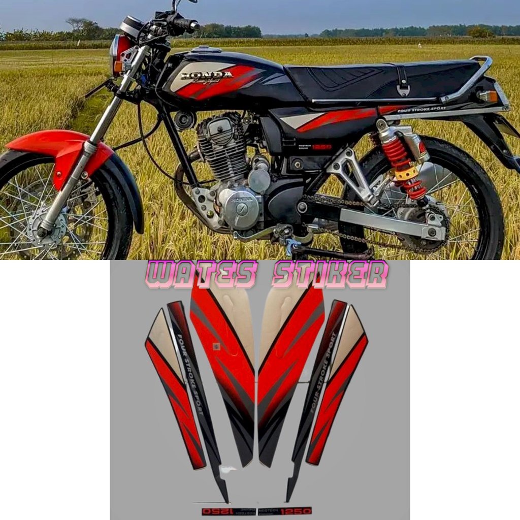 Jual Striping Decal Polet Sticker honda gl max glmax 1996 merah neo ...