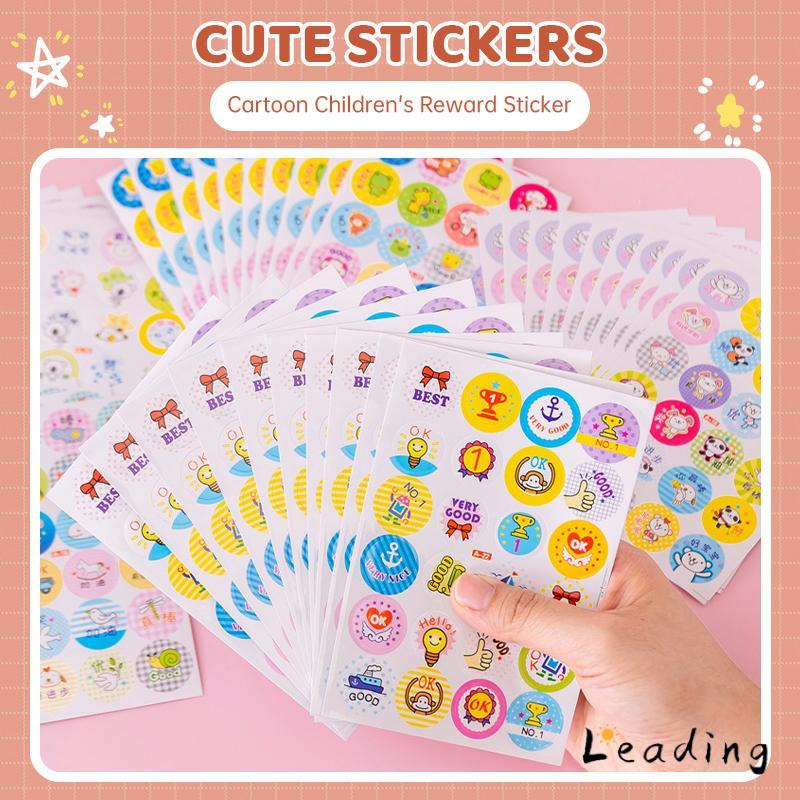 Jual Cartoon Reward Stickers Animals Praise Label Stationery Sticker ...