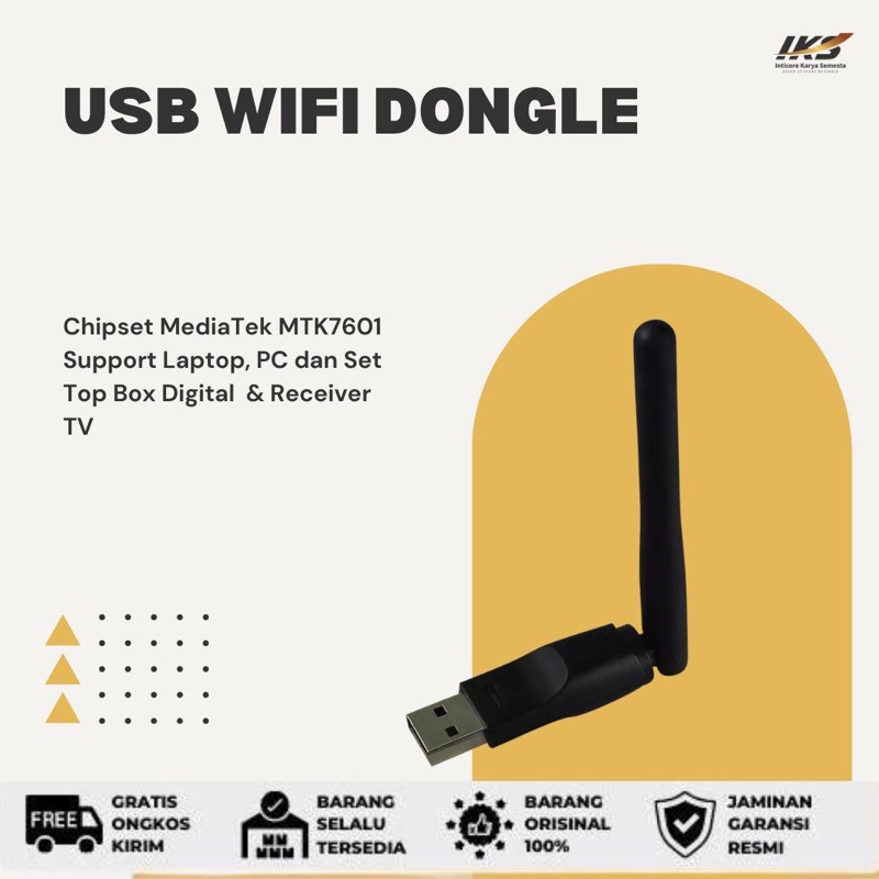 Jual USB WiFi Dongle Chipset MediaTek MTK7601 / RealTek RTL8188 ...