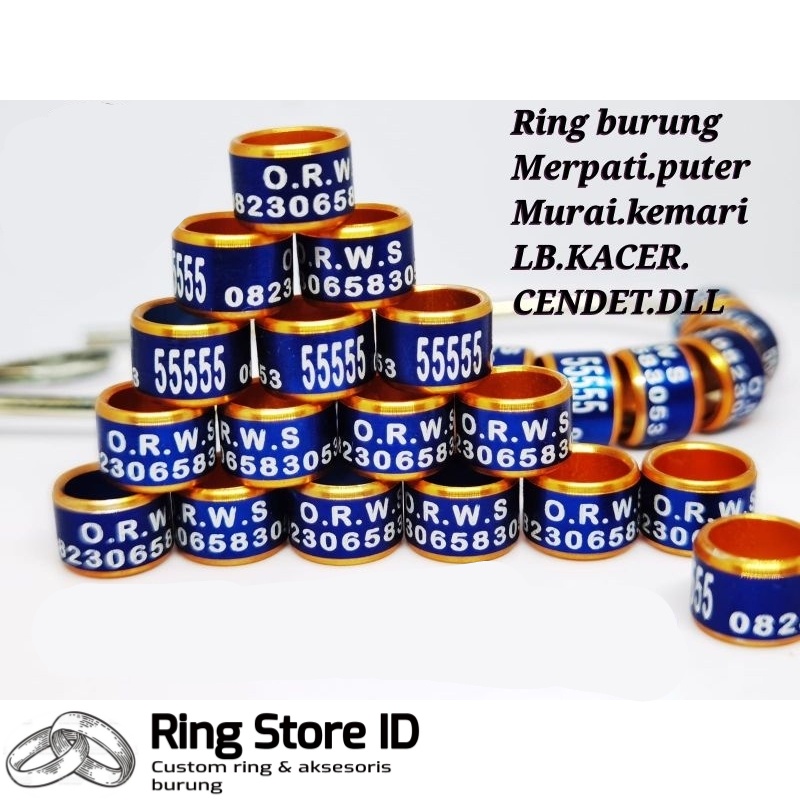 Jual TERMURAH RING BURUNG GELANG BURUNG RING IDENTITAS RING CUSTOM ...