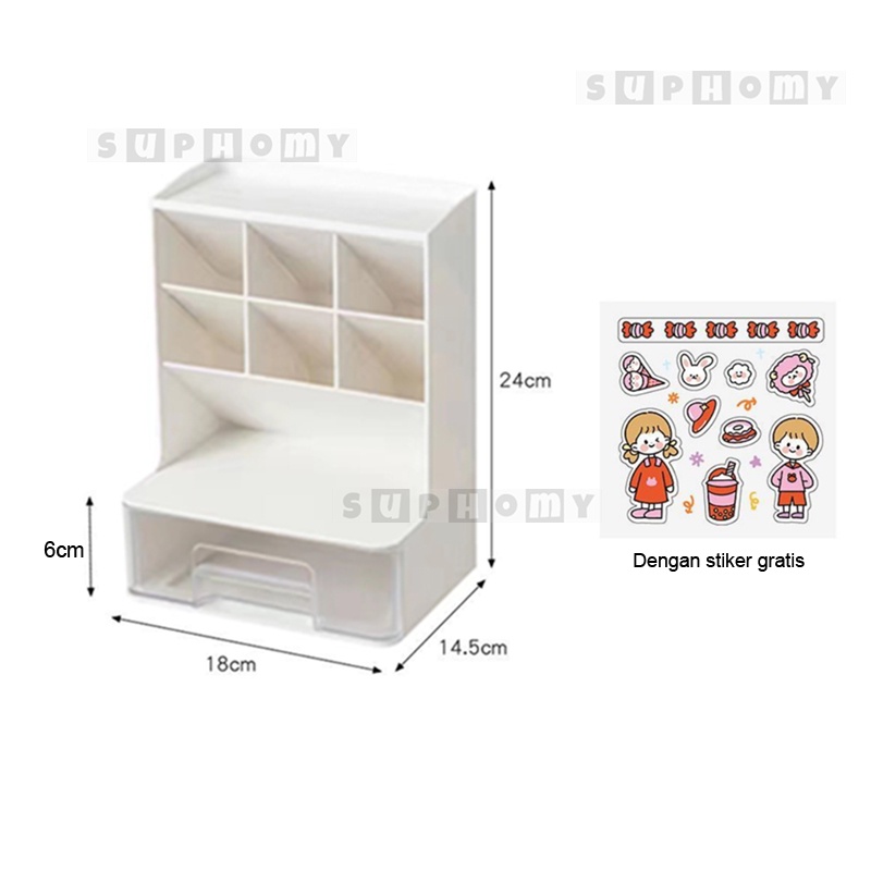 Jual Rak pensil Tempat pensil Kotak pensil Organizer stationery Meja ...