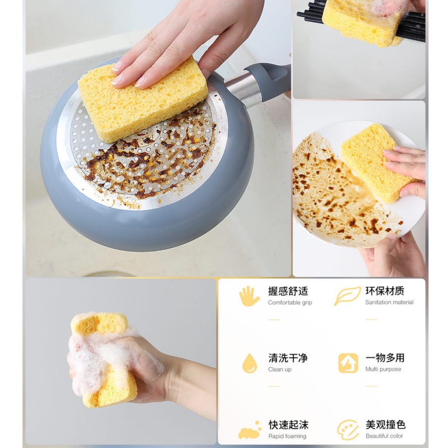 Jual Spons cellulose wood pulp busa cuci piring sponge sikat panci alat ...