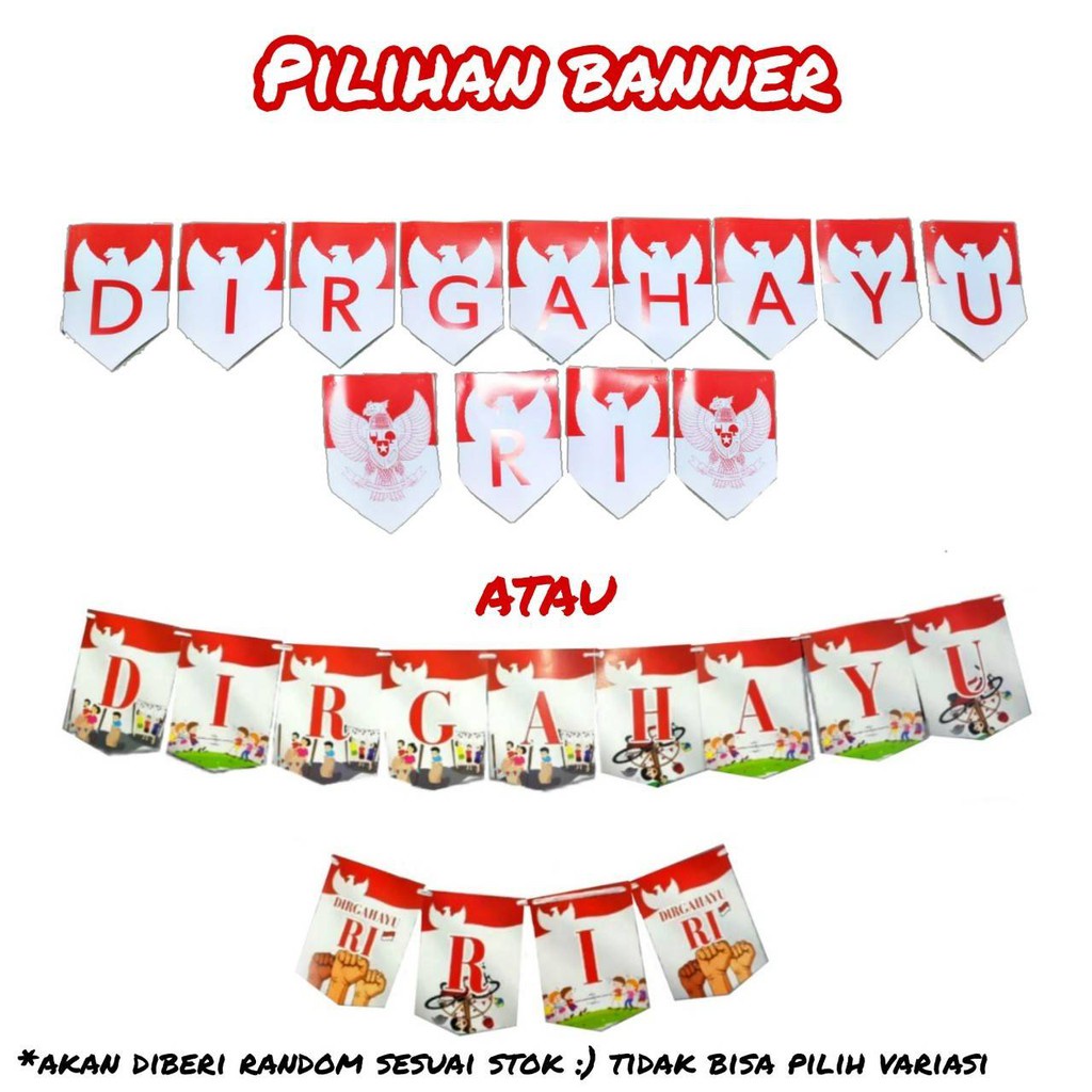 Jual UMBUL-UMBUL 17 AGUSTUS/BANNER GANTUNG TULISAN DIRGAHAYU HUT RI ...