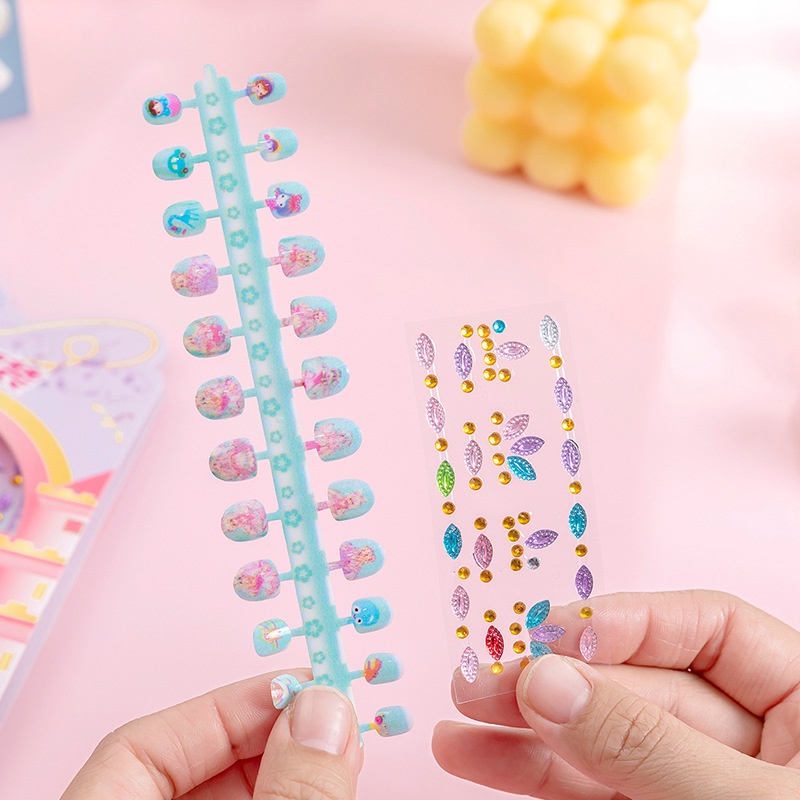 Jual 1 SET STICKER KUKU DAN KUKU PALSU UNTUK ANAK / FAKE NAILS AND ...