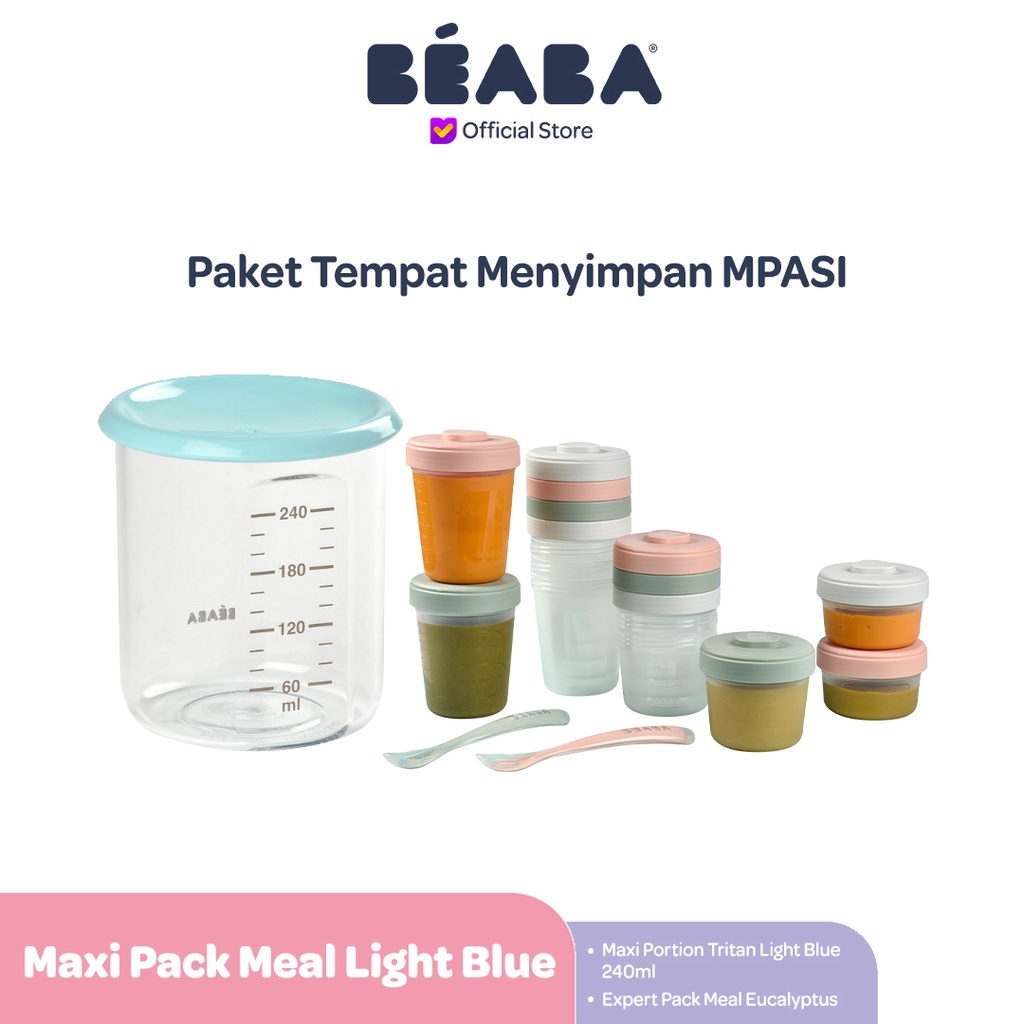 Jual Beaba Maxi Pack Meal Light Blue - Paket Perlengkapan MPASI Bayi ...