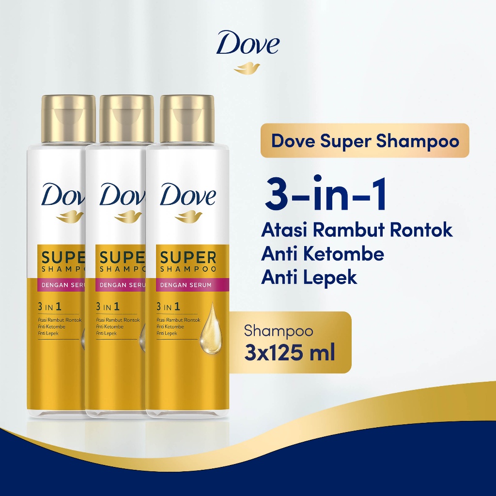 Jual Dove 3-In-1 Super Shampoo Triplepack | Shopee Indonesia