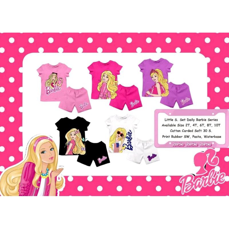 Jual BARBIE SET DAILY by Little S/ set kaos barbie/set baju barbie/kaos ...