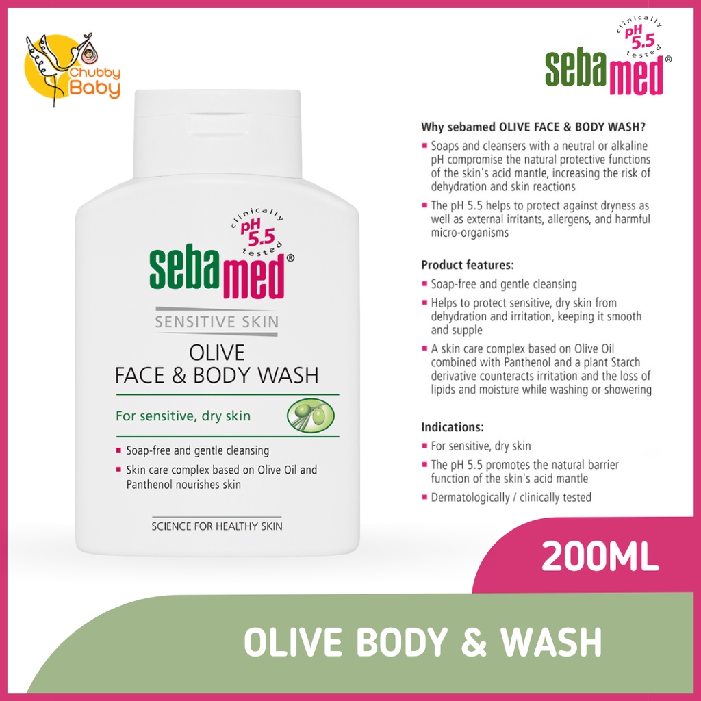 Jual Sebamed OLIVE Face and Body Wash 200ml | Shopee Indonesia
