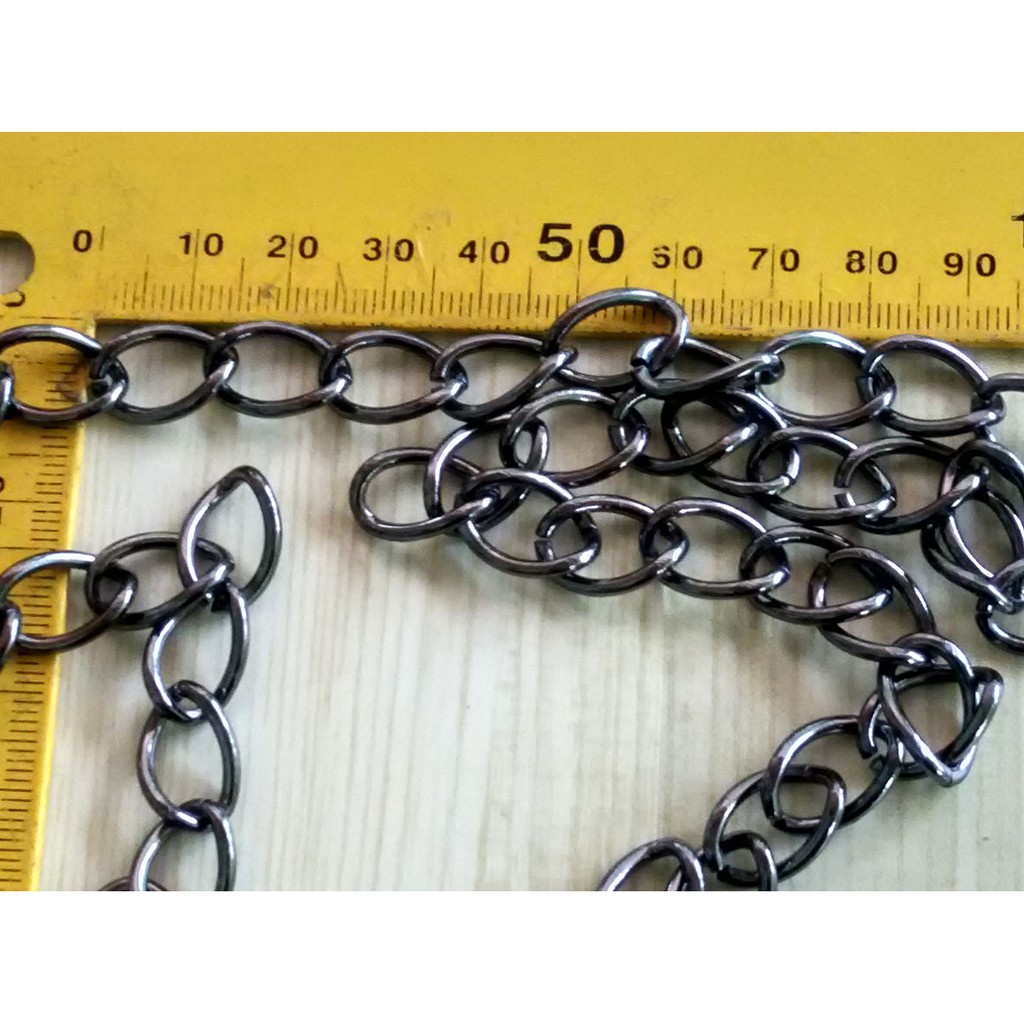 Jual Rantai Besi lebar 10 mm warna hitam - 1 meter | Shopee Indonesia