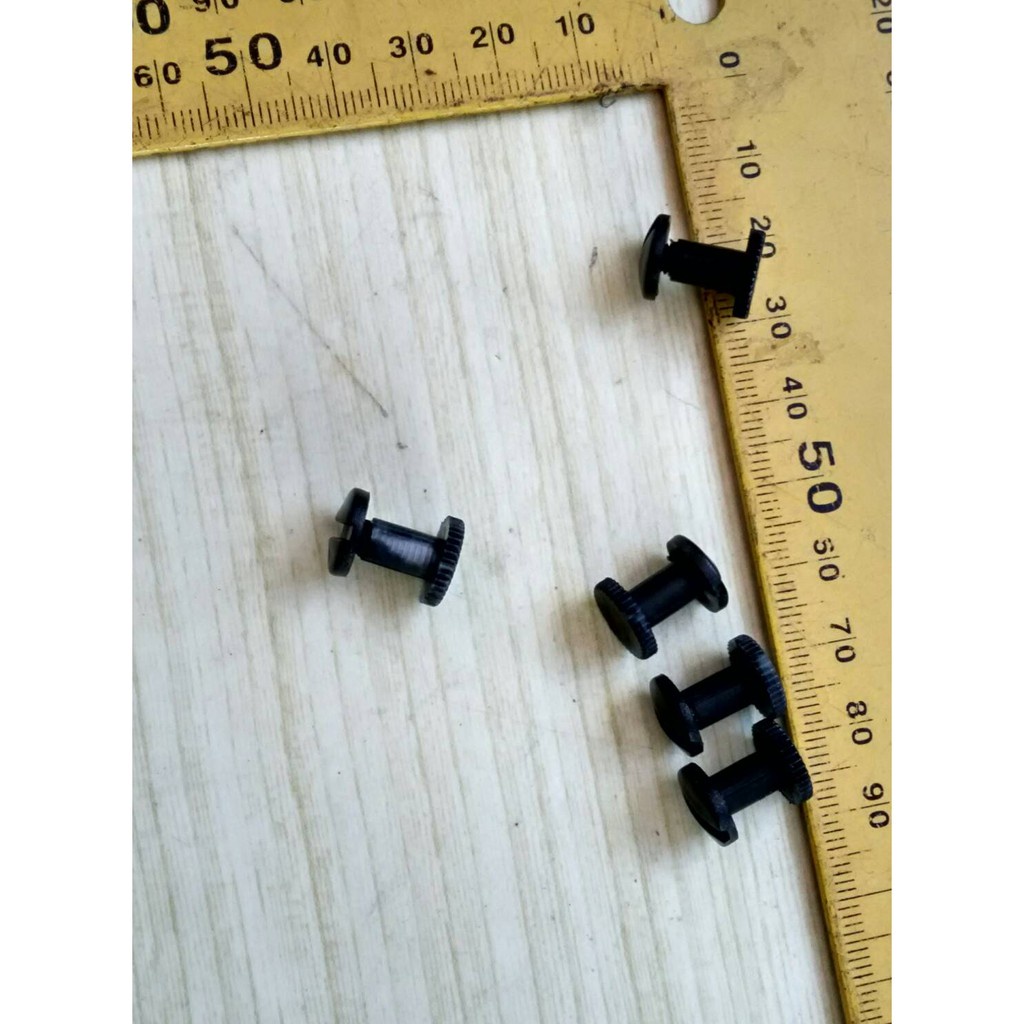Jual Baut plastik Jilid buku 8 mm (obeng minus) hitam | Shopee Indonesia