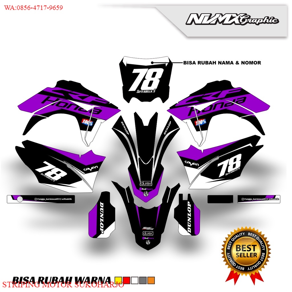 Jual PREMIUM DECAL HONDA CRF STIKER MOTOR CUSTOM | Shopee Indonesia