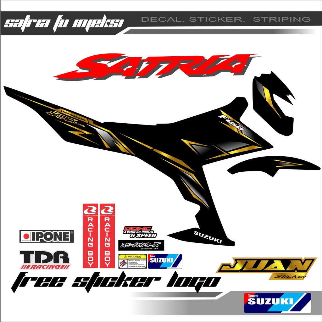 Jual STRIPING STIKER MOTOR SATRIA FU FI STICKER VARIASI SUZUKI F150 ...