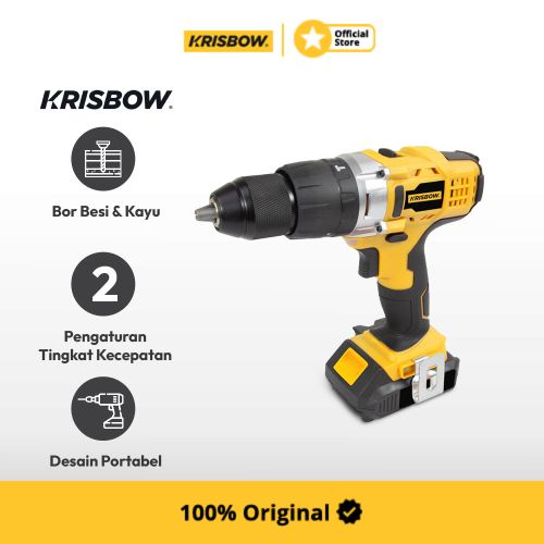 Jual Krisbow Impact Drill Mesin Bor Listrik Cordless 18V Li-Ion ...